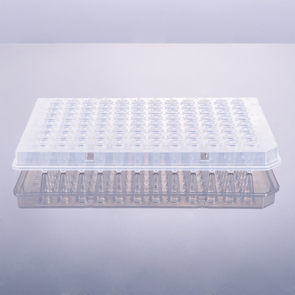 100ul 96孔PCR板-半裙边，透明，PC10HS-9-N